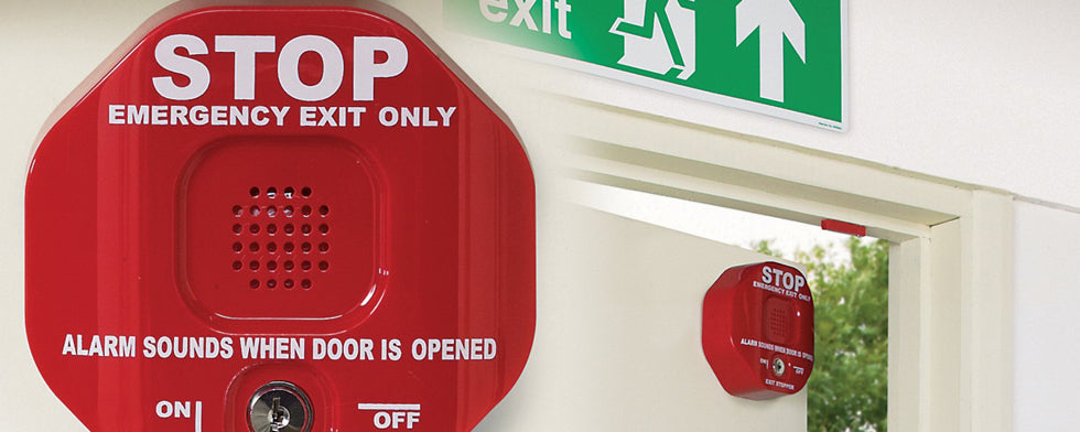 Emergency Exit Door Alarm Plastic Fire Exit Stopper Door Alarms At