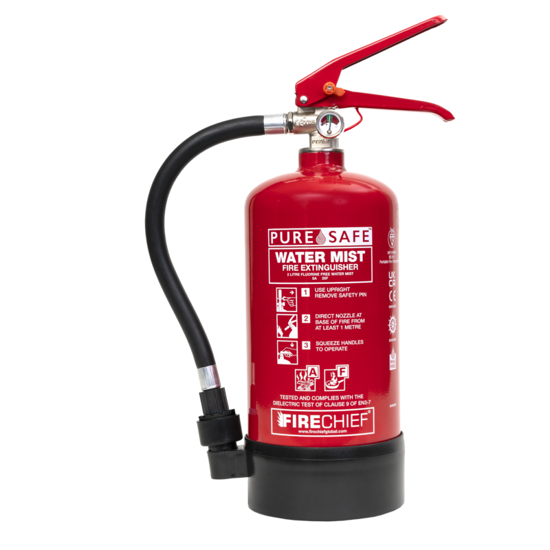Firechief Puresafe 2 litre Water Mist Fire Extinguisher – Fire and ...