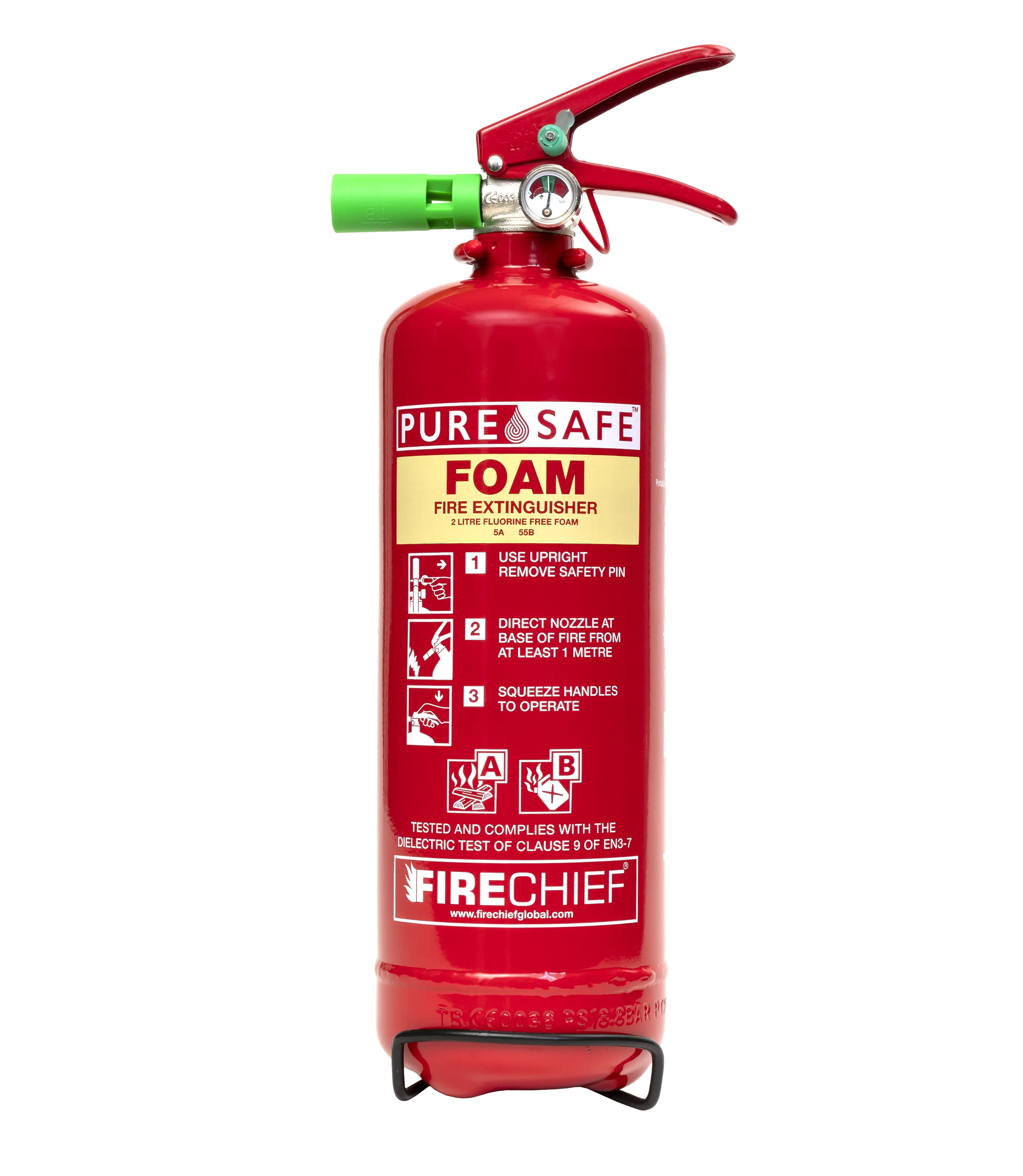Firechief Puresafe 2 litre Fluorine Free Foam Fire Extinguisher – Fire ...